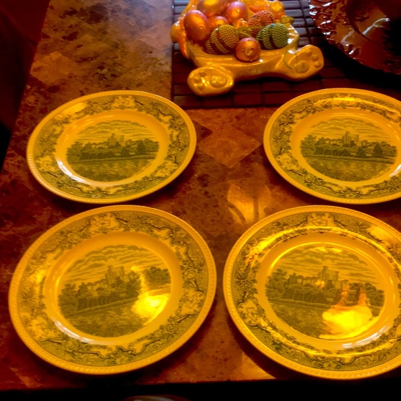 portland Pottery | Dining | 4 Historic Castles Portland Pottery Plates ...